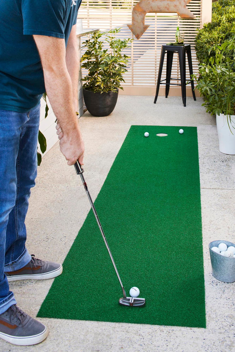 Green 1' 8 x 9' 10 Golf Runner Rug Putting Green Grass Carpet Mat With ...