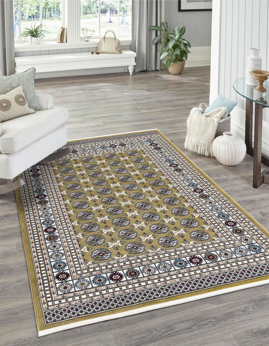 Olive Green 5' 3 x 8' Narenj Rectangle Area Rug 85% Polypropylene & 15 ...